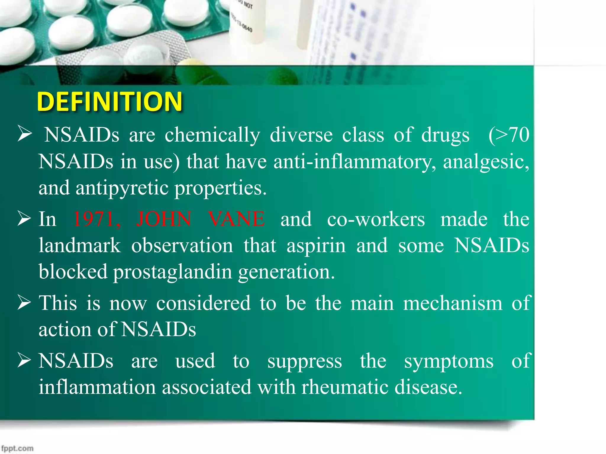 NSAIDs in Periodontology | PPTX