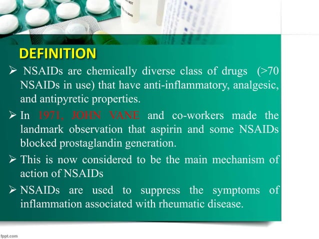 NSAIDs in Periodontology | PPTX | Chemistry | Science