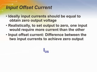 Op-Amp Basics Part II (Parameters) | PPT