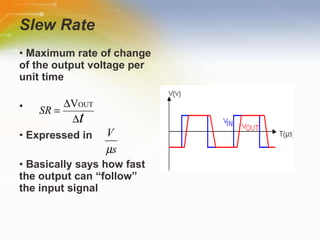 Op-Amp Basics Part II (Parameters) | PPT