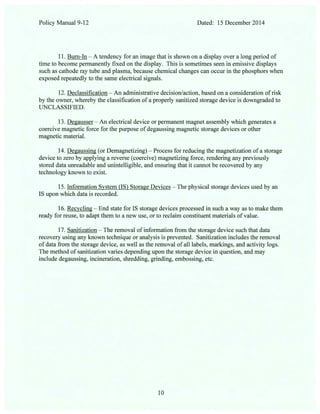 Nsa policy manual on storage device sanitization | PDF