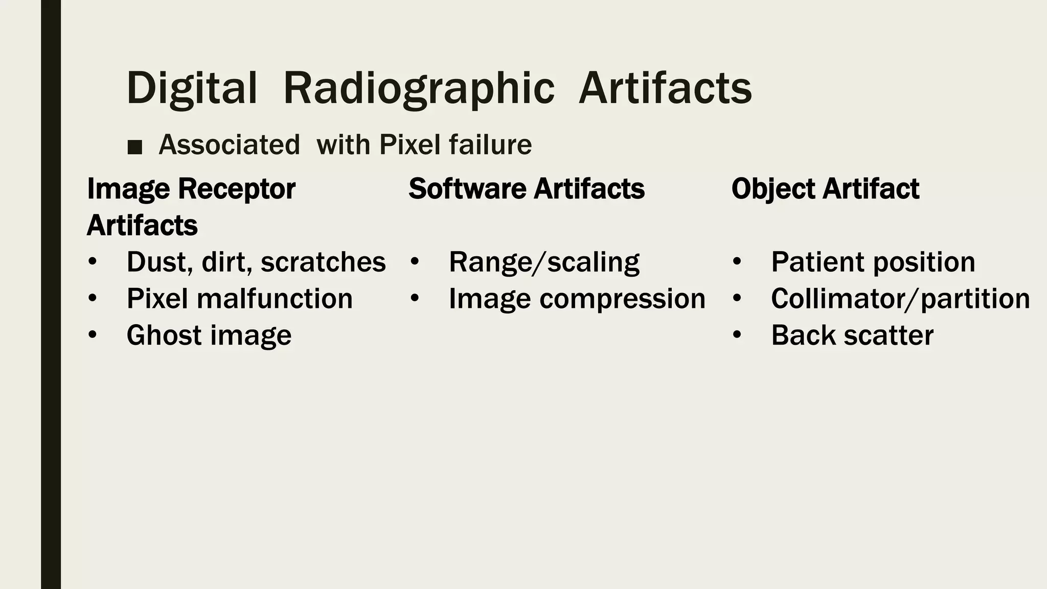 Radiographic screen film artifacts | PPTX