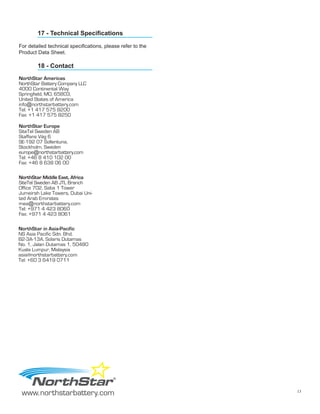 NorthStar NSB Technical Application Manual | PDF