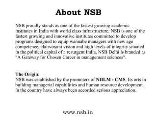NSB | NIILM | PPT