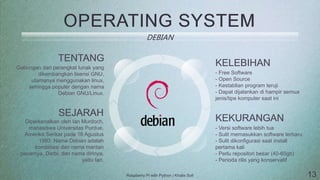 Raspberry Pi3 with Python for Internet of Things - Khalis Sofi & Sasmitoh RR | PPT