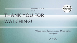 Raspberry Pi3 with Python for Internet of Things - Khalis Sofi & Sasmitoh RR | PPT