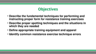 Resistance exercise technique for athletes | PPTX