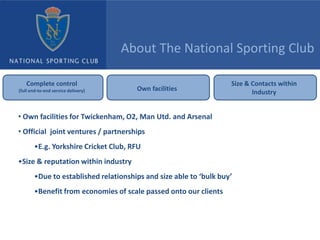 National Sporting Club Corporate Presentation | PPTX