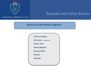 National Sporting Club Corporate Presentation | PPTX