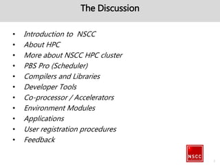 NSCC Training Introductory Class | PPTX