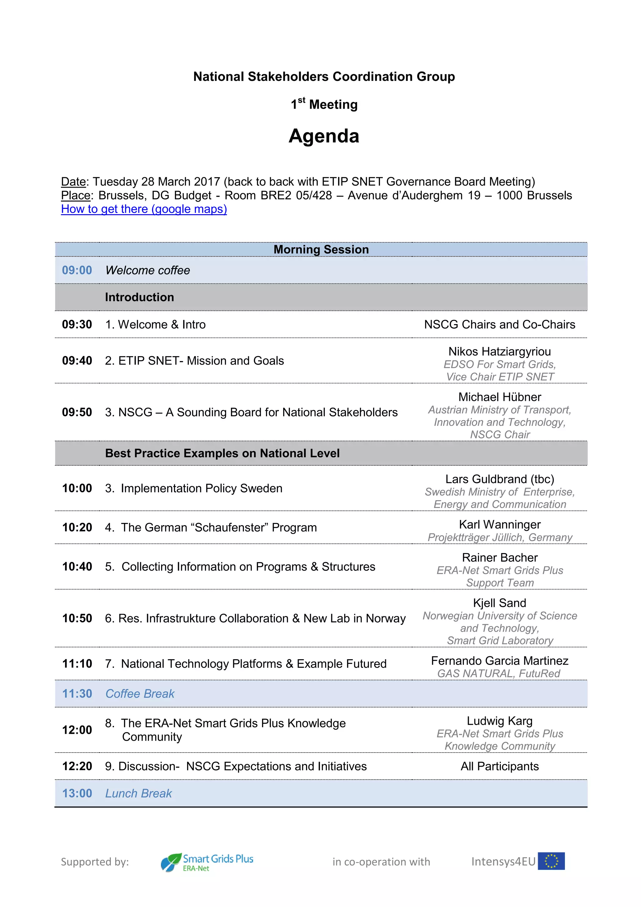 National Stakeholders Coordination Group Meeting 1- Invitation and ...