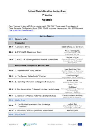 National Stakeholders Coordination Group Meeting 1- Invitation and ...