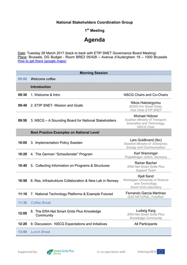 National Stakeholders Coordination Group Meeting 1- Invitation and agenda v4.0 | PDF