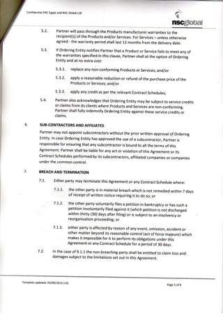 Nscglobal ENC agreement | PDF