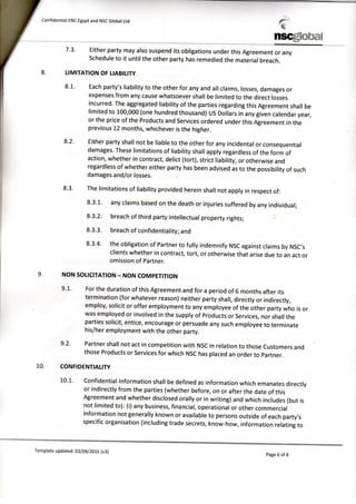 Nscglobal ENC agreement | PDF