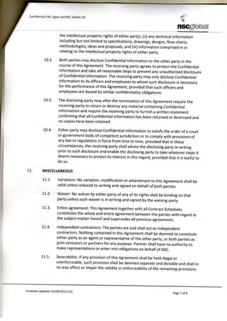 Nscglobal ENC agreement | PDF