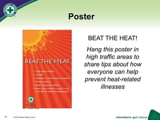 NSC Heat Related Illness Summer Safety Talk Presentation | PPTX