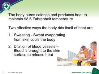 NSC Heat Related Illness Summer Safety Talk Presentation | PPTX