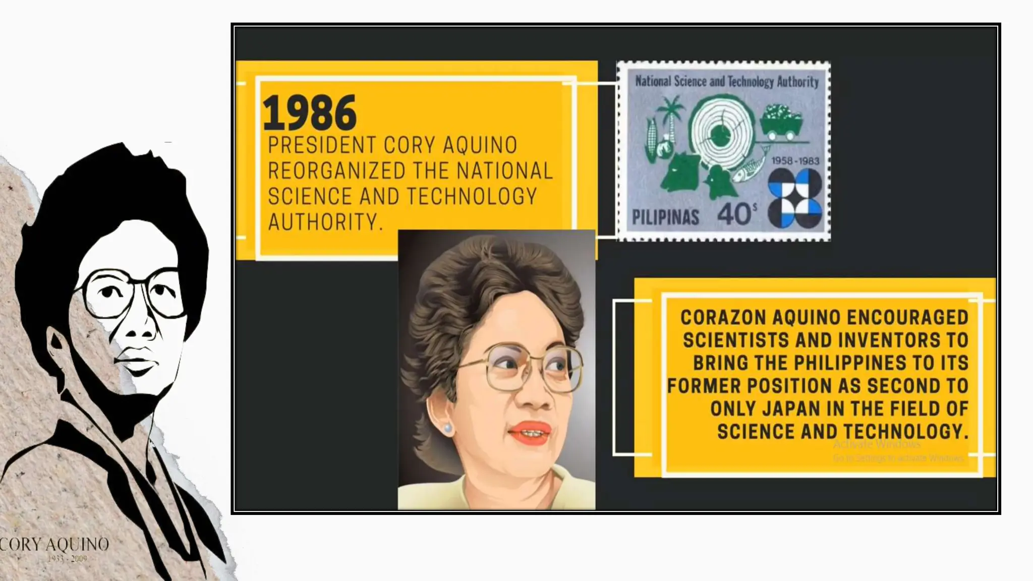 NSCI Cory Aquino brief background and contributions | PPTX