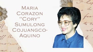 NSCI Cory Aquino brief background and contributions | PPTX