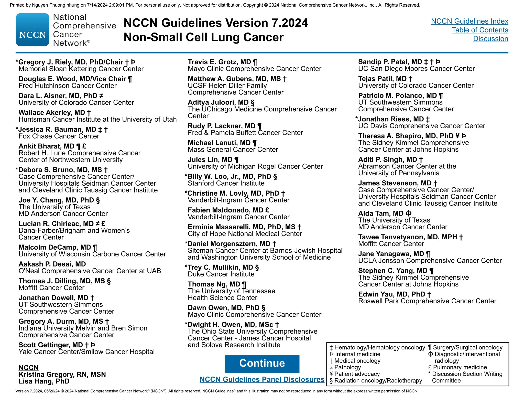 NCCN CLINICAL PRACTICE GUIDELINE IN ONCOLOGY | PDF