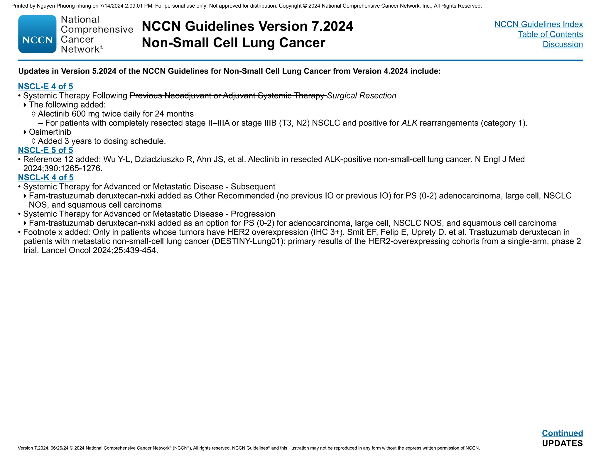 NCCN CLINICAL PRACTICE GUIDELINE IN ONCOLOGY | PDF