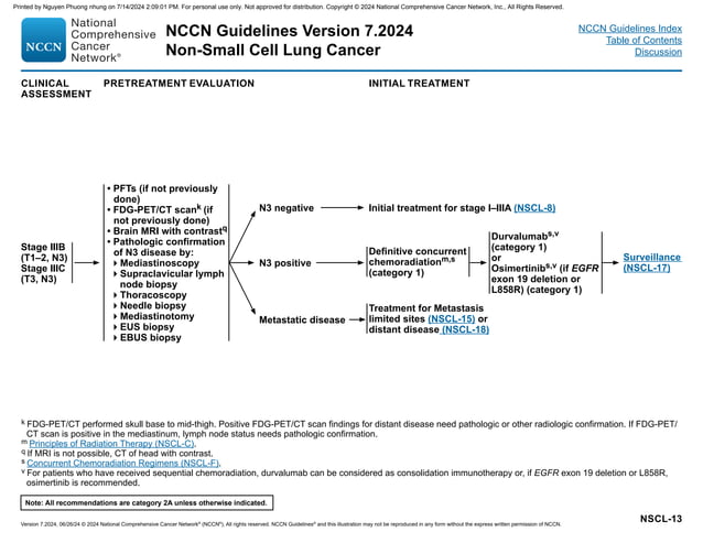 NCCN CLINICAL PRACTICE GUIDELINE IN ONCOLOGY | PDF | Lung and Respiratory Health | Diseases and ...