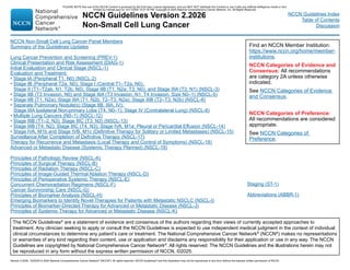 NCCN Guidelines lung Cancer Version 2.2026