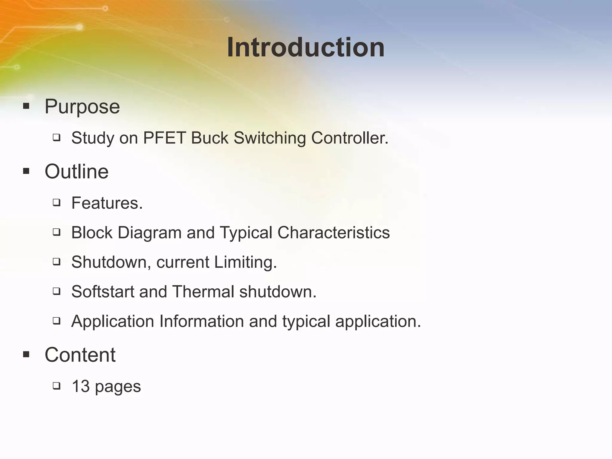 75V Constant On-Time PFET Buck Switching Controller | PPT