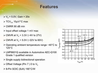 LMP8601:Bidirectional Precision Current Sensing Amplifier | PPT
