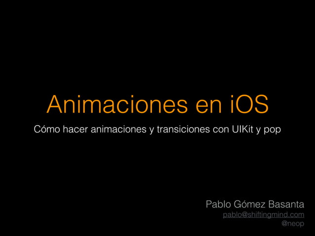 Ios Animations Using Pop Ppt