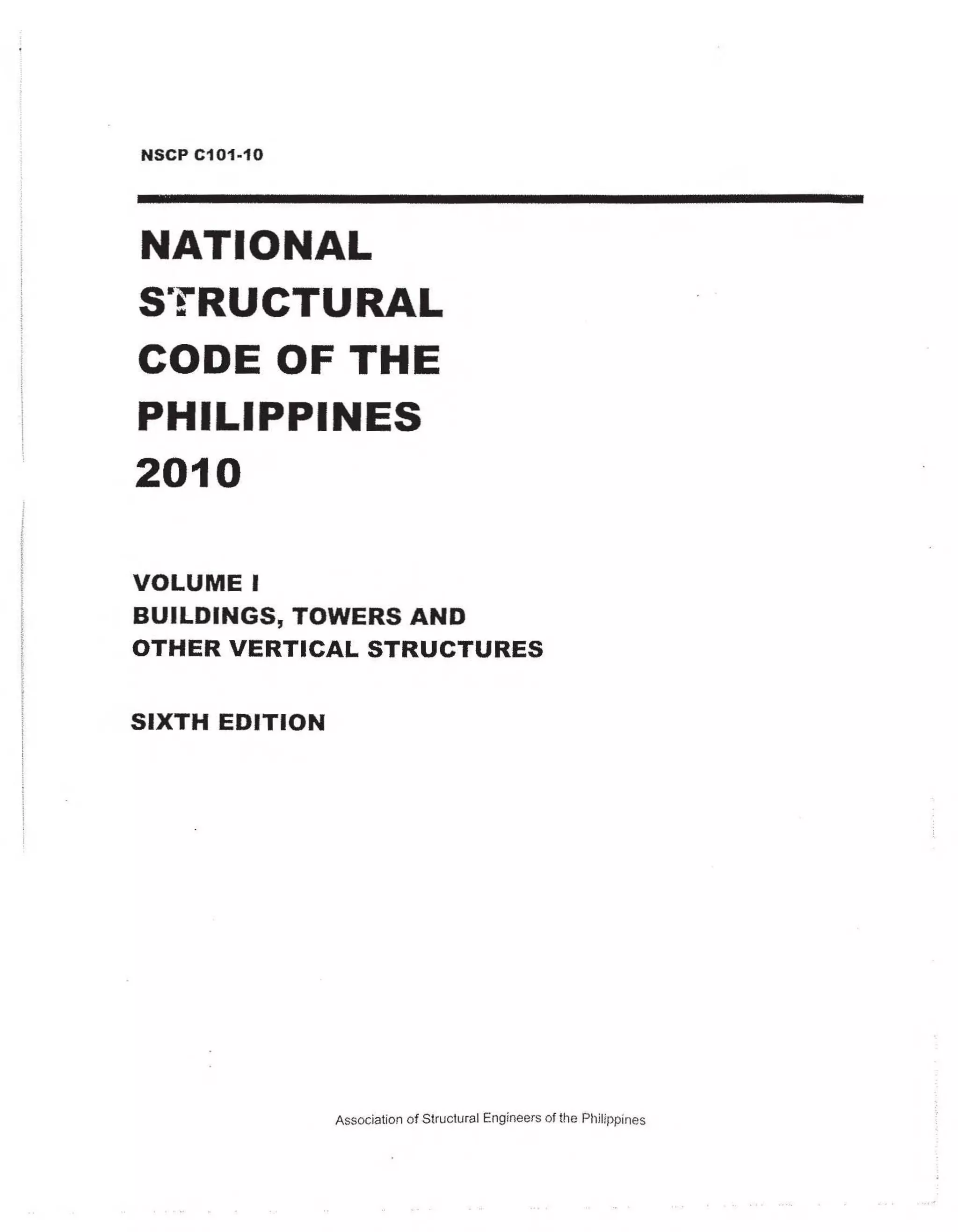 NSCP 2010 , Volume 1 | PDF