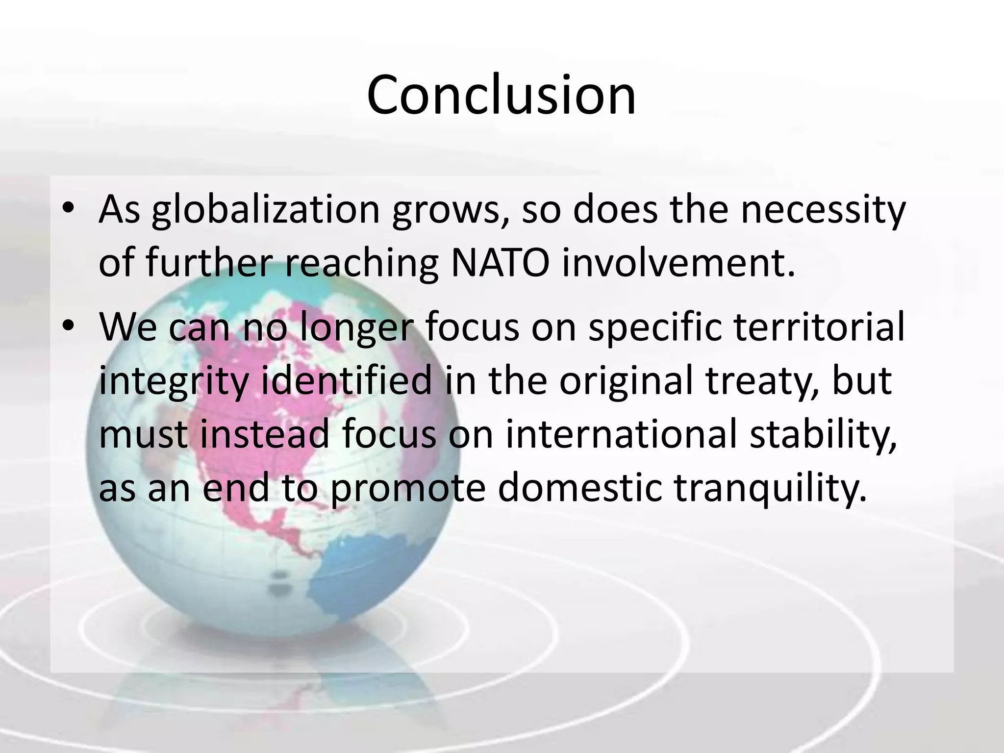 The Future Role of NATO | PPTX