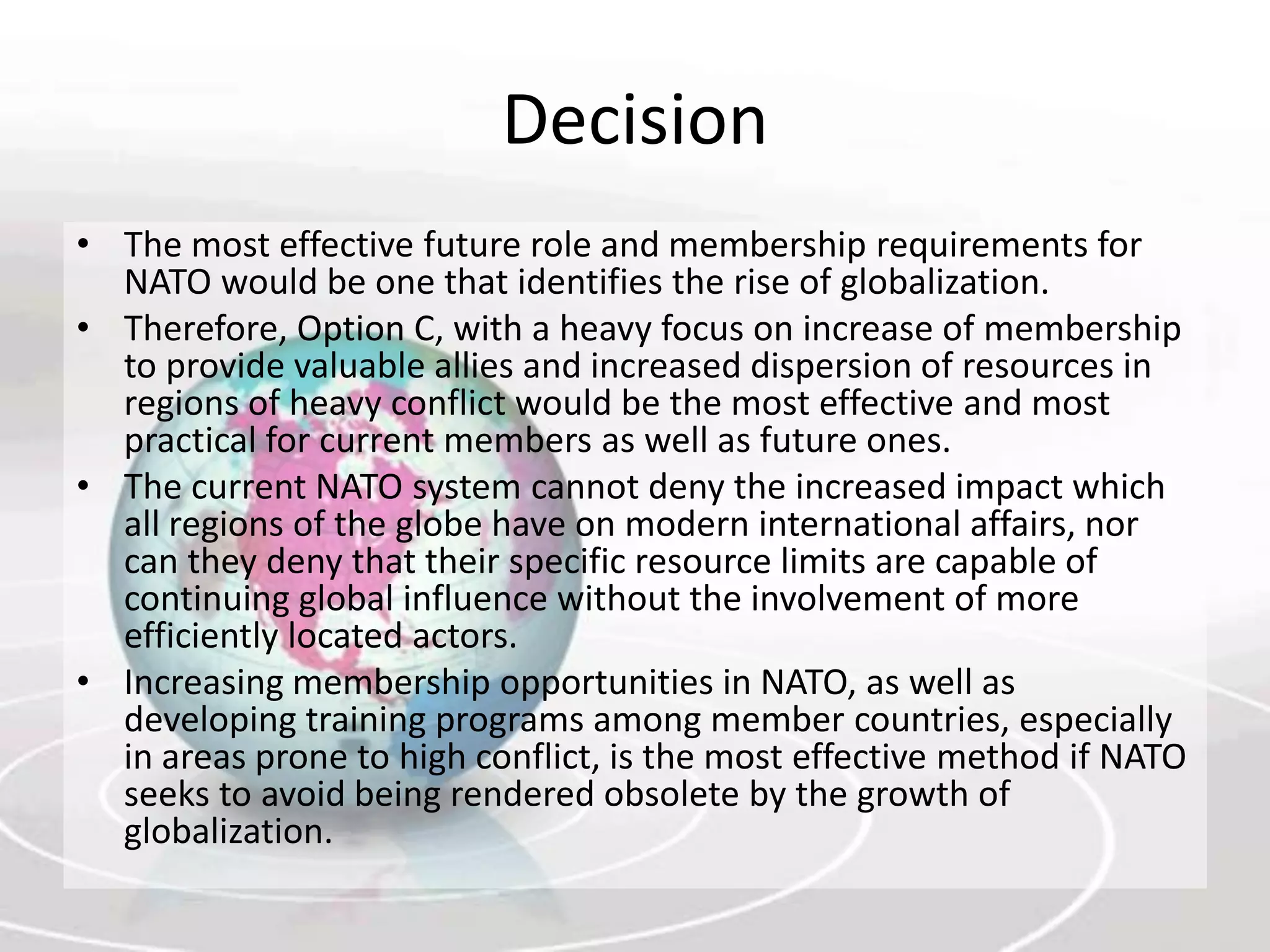 The Future Role of NATO | PPTX