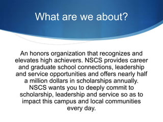 NSCS Info Session 2/18/2013 | PPT