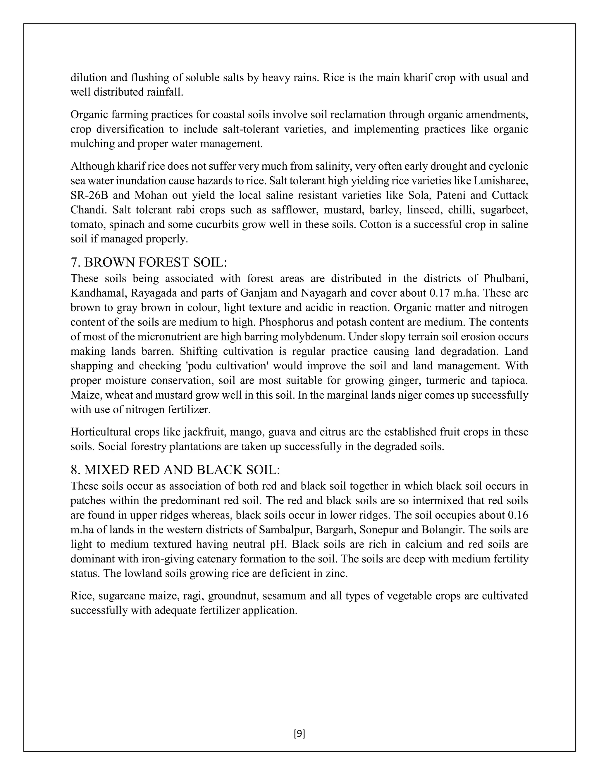Different Types Of Soils In Odisha And What Type Of Organic Farming Can ...