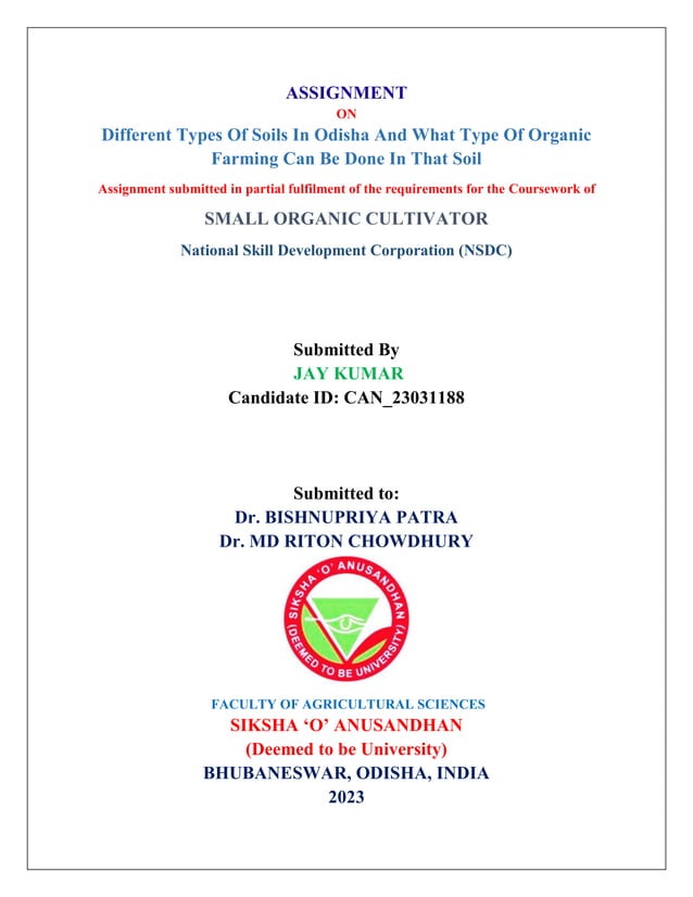 Different Types Of Soils In Odisha And What Type Of Organic Farming Can ...