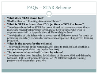 Nsdc star scheme in Chetna | PPTX