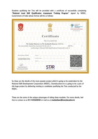 NSDC Training Progran | PDF