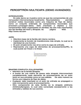 Manual NeuroSolutions | DOC