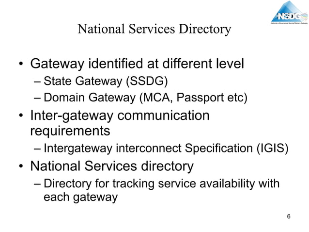 NSDG - Insight into the Gateway Project | PPT