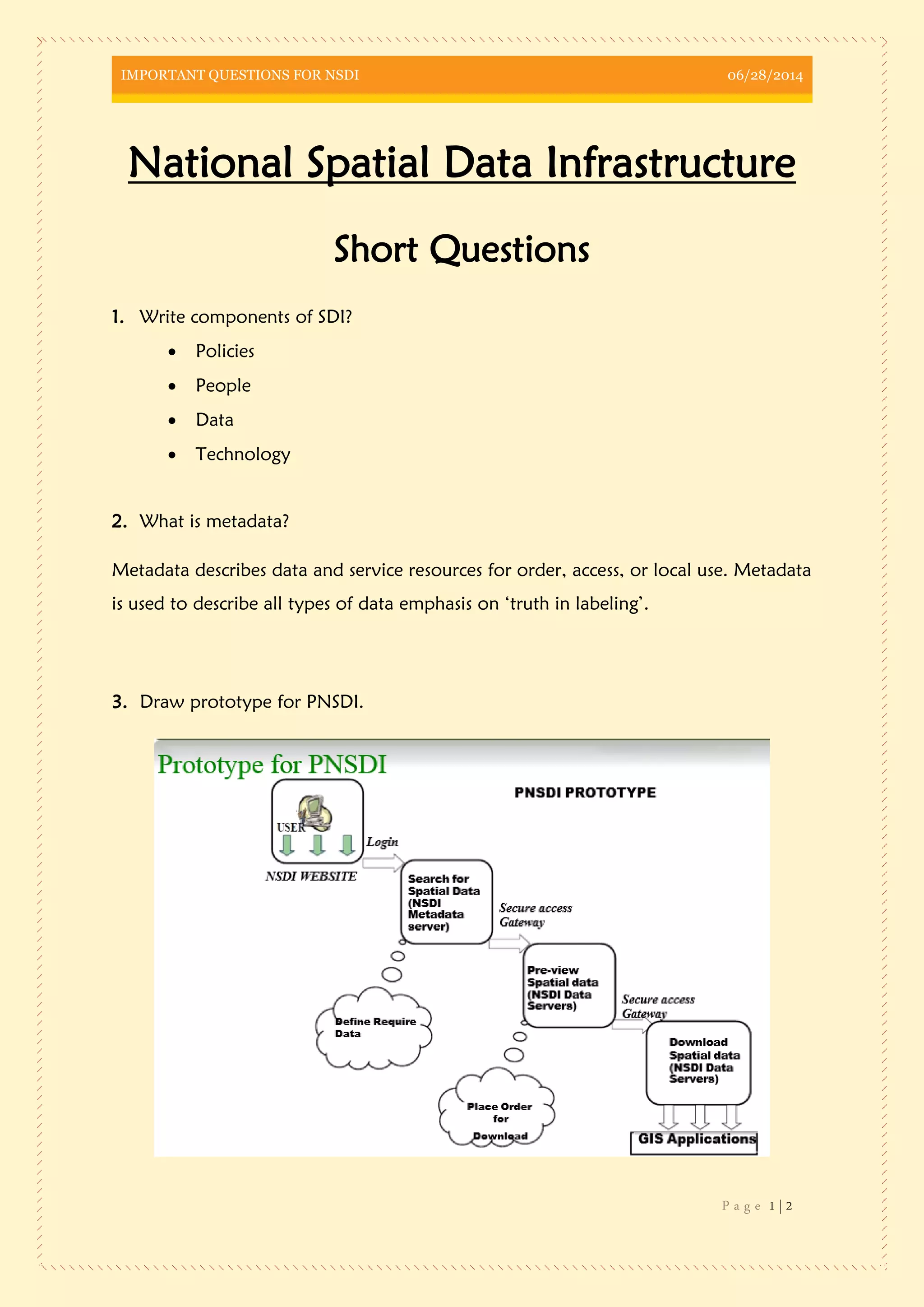 National Spatial Data Infrastructure (NSDI) | PDF