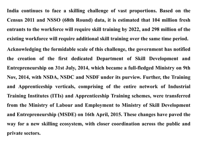 Nsdm | PPTX | Vocational Training | Careers