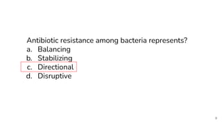 Evolution- Natural selection and Genetic Drift and modes of natural ...