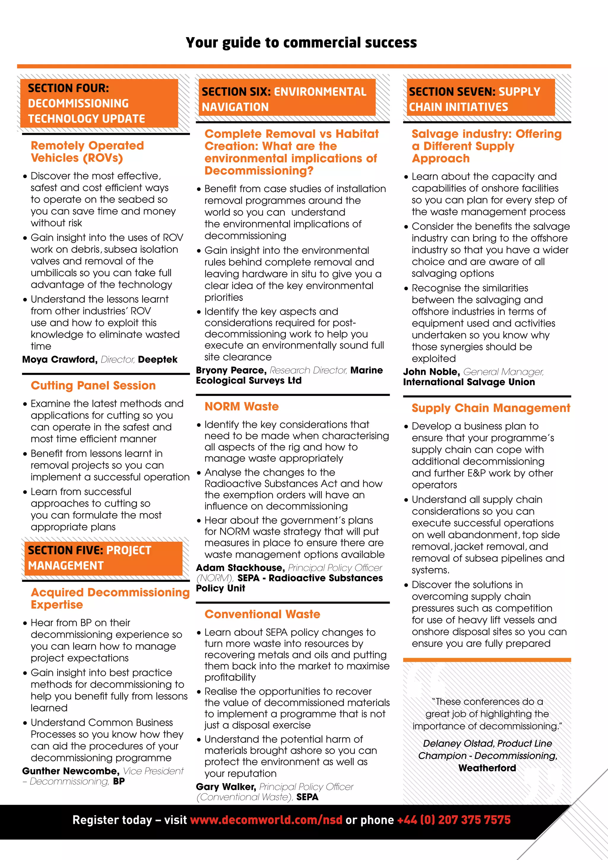 8th Annual North Sea Decommissioning Conference | PDF