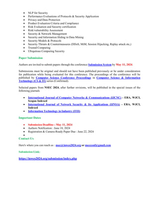 8th International Conference on Networks and Security (NSEC 2024) | PDF