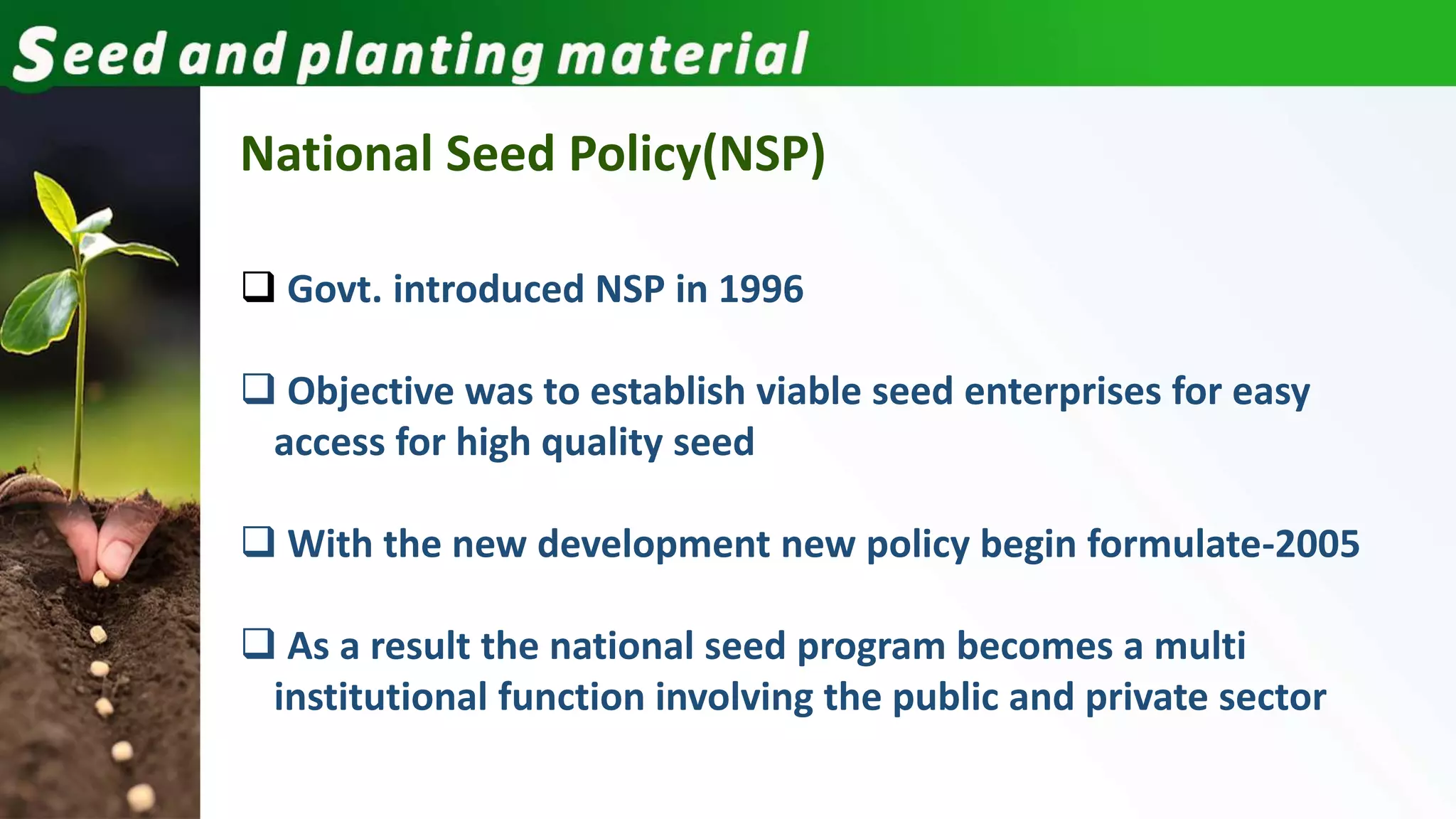 seeds and planting materials marketing | PPTX