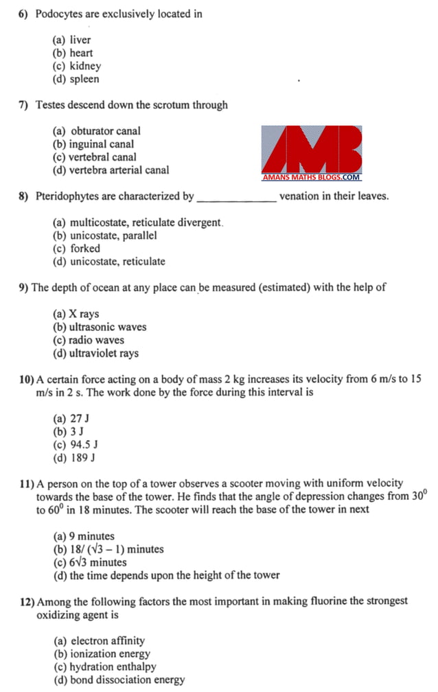 NSEJS Previous Year Papers 2008-2009 | PDF | Educational Assessment ...