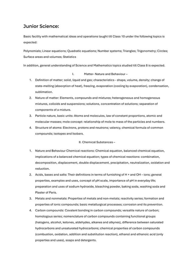 NSEJS Syllabus - NSEJS (National Standard Examination for Junior ...