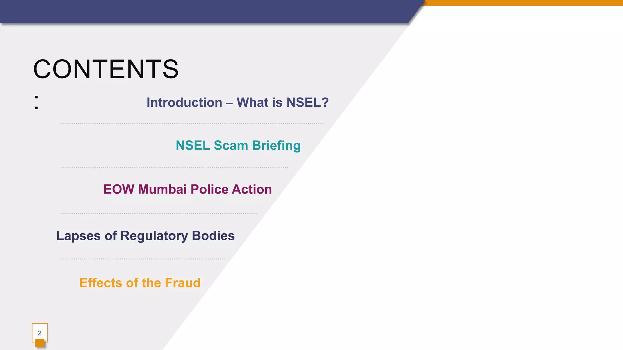 NSEL Scam – Case Study | PPTX